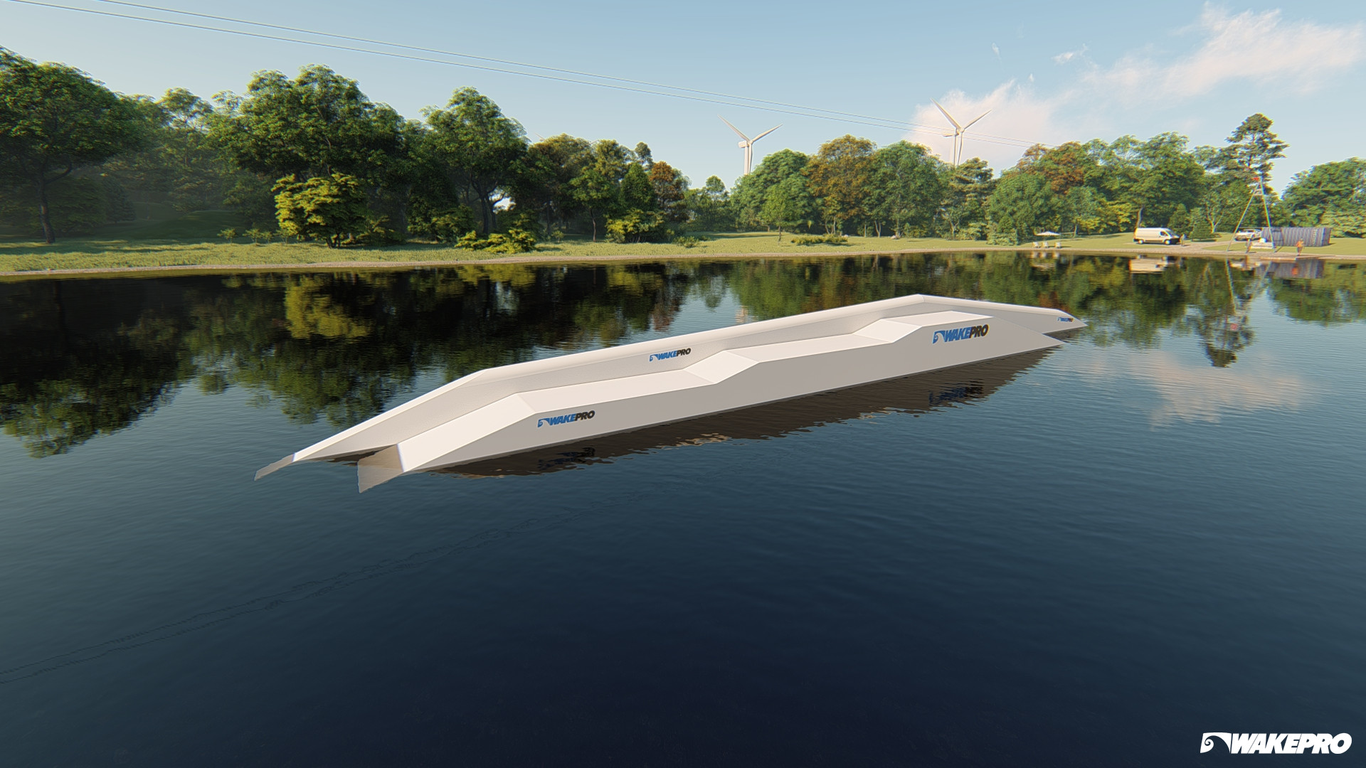 3 level Butterbox With Rail - Wakepark features | Wakepark obstacles ...